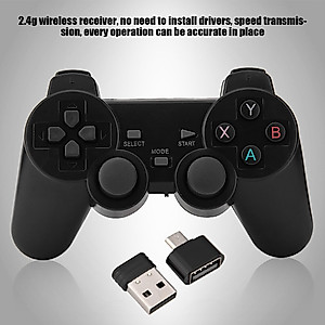 Wireless Gaming Controller USB Bluetooth Gamepad Joystick Game Controller with 2.4G Receiver Compatible for Phone/PC/Laptop Computer(Windows XP/7/8/10)/Android Smart TV/TV Box