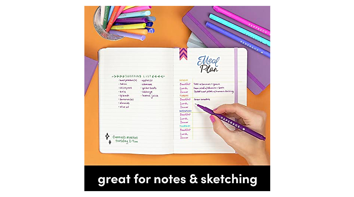 PAPERAGE Recycled Lined Journal - 160 Pages Hardcover