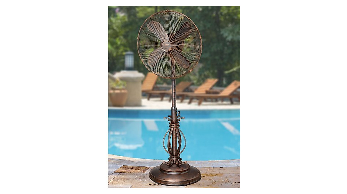 Deco Breeze Pedestal Fan - Stylish 18-Inch Outdoor Oscillating Fan