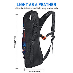 Hydration Pack,Hydration Backpack with 2L Hydration Bladder Lightweight Insulation Water Pack for Festivals, Raves, Hiking, Biking, Climbing, Running and More (Black)
