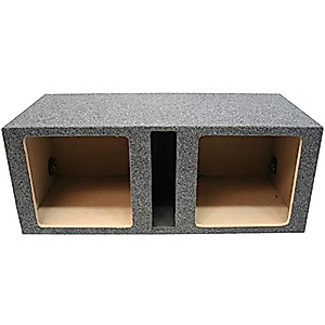 Car Audio Dual 12" Vented Square Sub Box Enclosure fits Kicker L7 Subwoofer