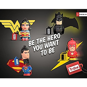 Tribe DC Comics Warner Bros. Pendrive Figure 8 GB Funny USB Flash Drive 2.0, Keyholder Key Ring, Flash (FD031406),Red