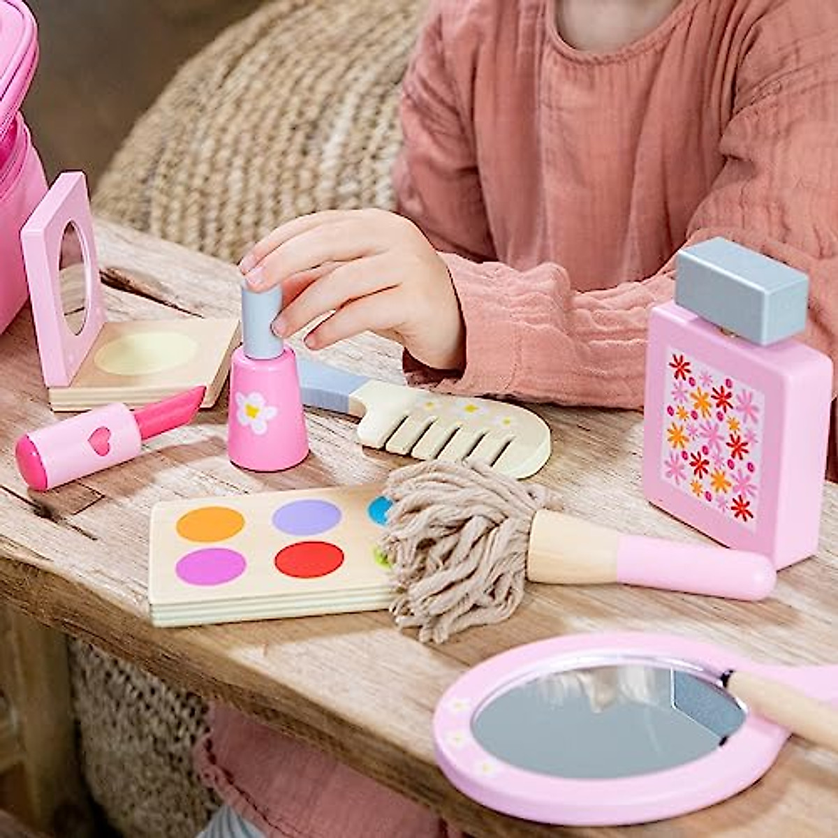 New Classic Toys Make Up Set - Pretend Play Toy for Kids Cooking Simulation Educational Toys and Color Perception Toy for Preschool Age Toddlers Boys Girls