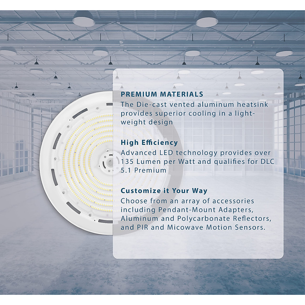 HBC4 240W White LED UFO High Bay in 5000K