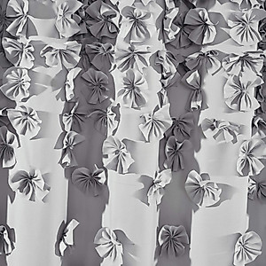 Lush Decor Lucia Shower Curtain, 72" x 72", Light Gray