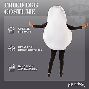 Fried Egg Halloween Costume - Funny Unisex Breakfast Food Suit for Adults