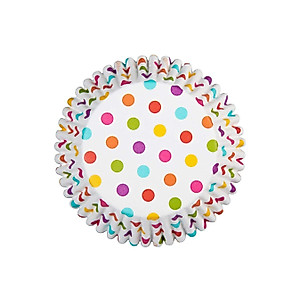 Wilton 36-Pack Color Baking Cup, Standard, Dots Rainbow