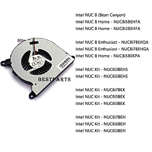 (2-Pack) BestParts CPU Cooling Fan Replacement for Intel NUC NUC8 NUC8i7BEH NUC8i5BEH NUC8i3BEH, P/N: BSC0805HA-00, 2 PCS Fan
