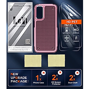 LeYi for Samsung Galaxy A14 5G Case: Samsung A14 5G Case with 2 Pack Screen Protectors, Dual Layer Protective PC Back & Soft Bumper Resilient Shock Absorb Case Cover for Samsung A 14 5G, Red Pink