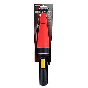 Dorcy 41-1482 Deluxe Signal Wand LED Flashlight with Safety Cone, 30-Lumens, Black Finish