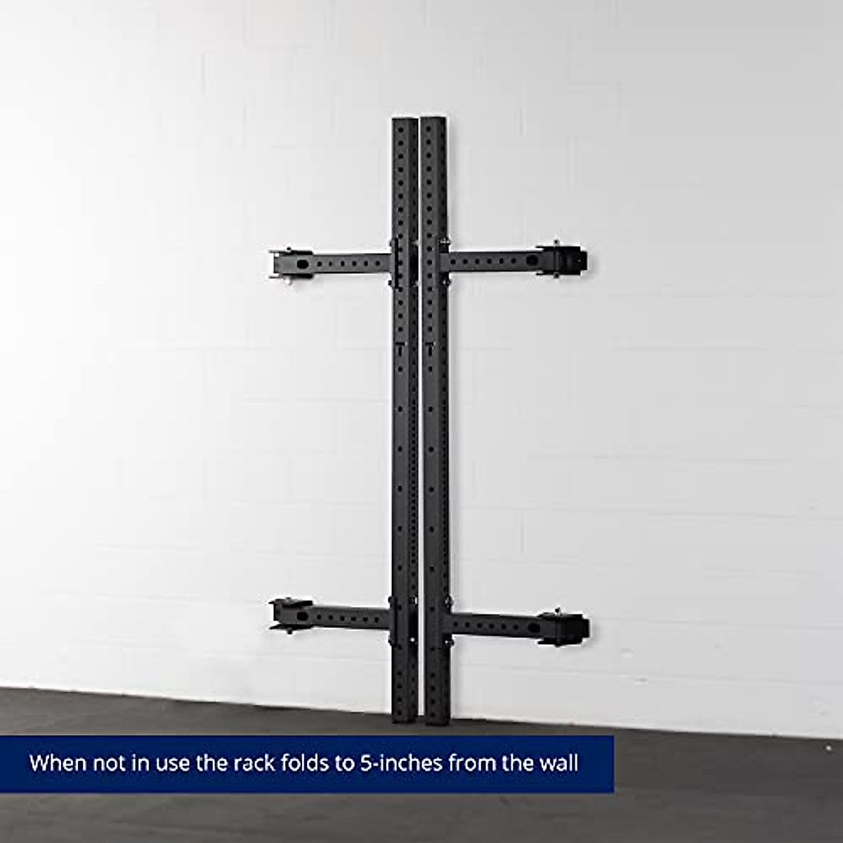 Titan Fitness X-3 Series 91in Wall Mounted Folding Power Rack, 21in Depth Space Savings Rack, Folds up to 8â€ from the Wall