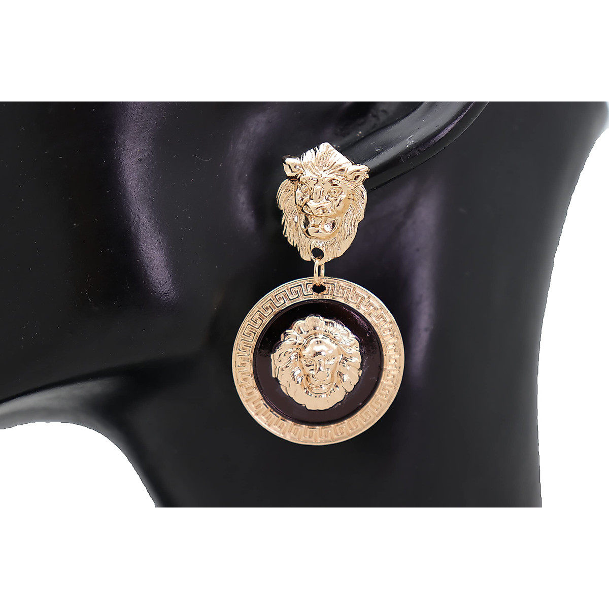 Women Fashion Jewelry Cool Hook Earrings Set Gold Color Lion Celebrity Sexy