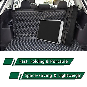 HQTrailTrekker Small Camping Table Lightweight Folding Table Height Adjustable Picnic Table Patio Table Easy Set Up Dinner Table Portable Outdoor Tables for Beach Hiking Fishing BBQ