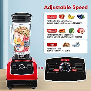 Qiucenmium Countertop Blender,Smoothie Maker Blender 2200W, Blender with 6 Blades and 2L Container, Professional Blender for Shakes and Smoothies, Crushing Ice, Frozen Fruit