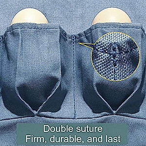 HorLaLa Egg Collection Apron with 18 Pockets for Gathering Chicken Duck Goose Eggs,Apron Fresh Eggs,Egg Collecting and Waist Backyard Coops,Great Gifts Mums Friends, Blue, 21inch