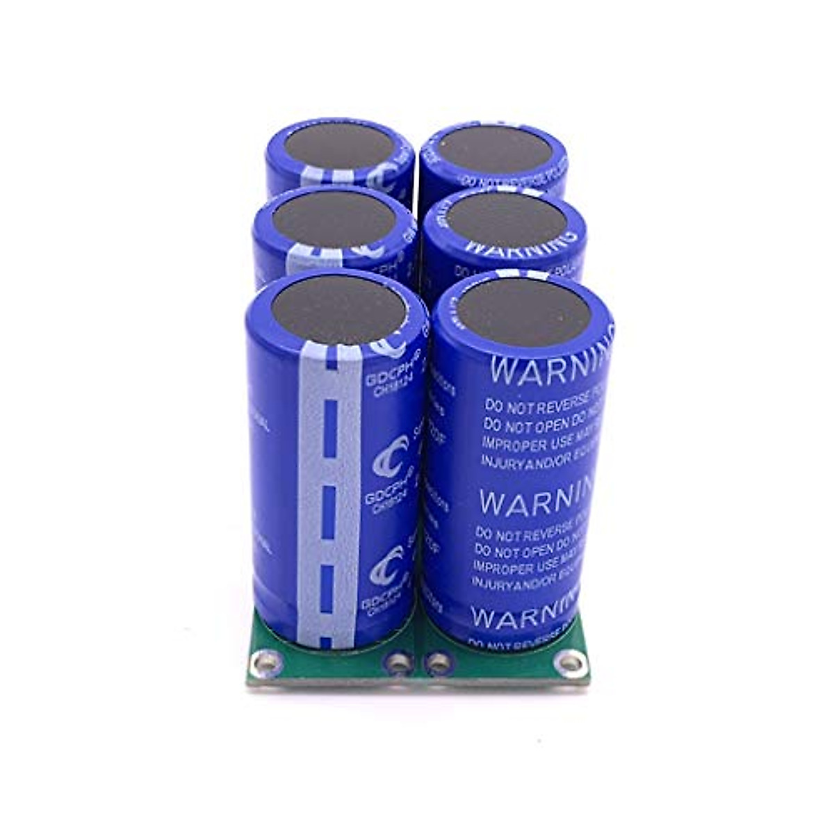 caralin 6Pieces 2.7V 120F Super Farad Capacitor Double Row with Protection Board 16V 20F