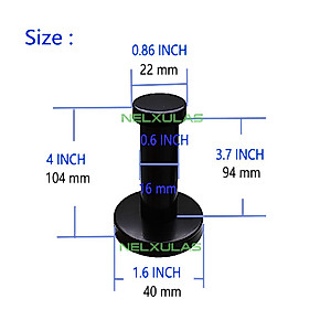 NELXULAS Classic Black Stainless Steel Heavy Duty Wall Mount Hooks, Bath Towel Hooks, Coat Hanger, Handbag Hooks, 4 in Pack (4")