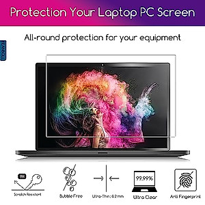 17 inch Tempered Glass Laptop Screen Protector for 17" HP/Dell/ASUS/Sony/Samsung/Lenovo/Acer/MSI/LG/Razer Blade 17" 16:10 Laptop, 9H Hardness, Anti Fingerprint, Bubble Free
