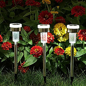 TWINSLUXES 16 Pack Solar Pathway Lights Outdoor Dual Light Source LED Solar Waterproof Pathway Lights for Garden Patio and Walkway Decoration Cool White