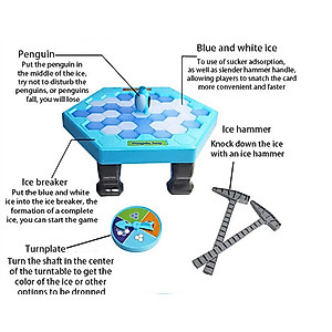 SuperLi Puzzle Table Games Penguin ice pounding Penguin ice Cubes Save Penguin Knock ice Block Wall Toys Desktop Paternity Interactive Game