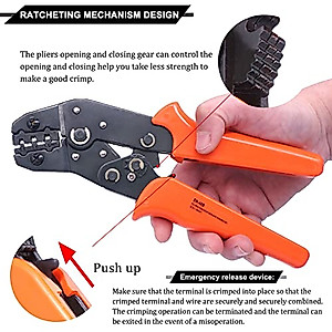 Twidec/Wire Crimping Pliers 2.8/4.8/6.3 mm Spade 26-16AMG Crimping Tools Manual Crimp Fold Tool for Open Barrel Terminals SN-48B