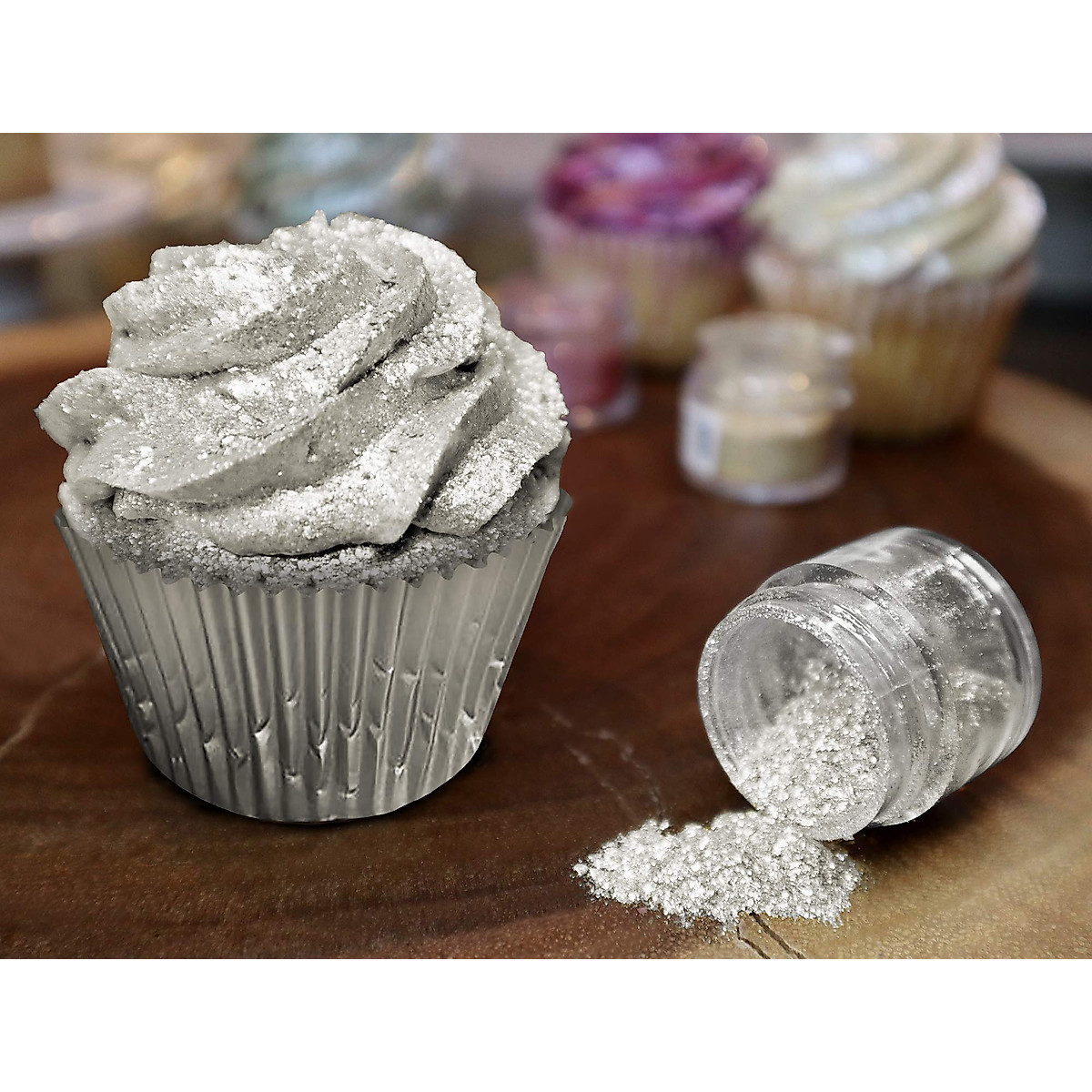 Bakell Tinker Dust - White Pearl (5g 1x Jar) | Edible Glitter for Cakes, Cupcakes, Cake Pops, Drinks