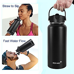 Straw Lid for Wide Mouth Sports Water Bottle12 18 20 32 40 64oz,Replacement Lid Compatible with Hydroflask Wide Mouth,Straws Cap Top Accessories