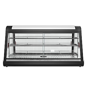 Countertop Food Warmer,48" Three Tier Commercial Warmers for Food Display, Glass case, with LED Lighting Removable Shelves Pastry for Buffet Restaurant