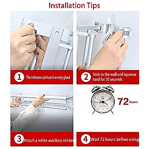 Towel Racks, Towel Rack Bath Towel Holder Towel Stand Towel Holder Punch Free Shower Shelf Bathroom Accessories Wall Organizer Hook Hanger Aluminum Storage Rack Towel Storage Holder/Tr/a