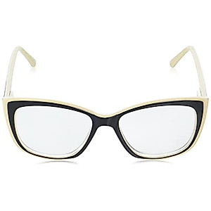 Sofia Vergara x Foster Grant Women's Gloria Reading Glasses Square, Black, 51 mm + 1.75