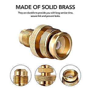 WADEO Portable 1LB Propane Tank Canister Regulator Adapter Connection to 3/8" Male Flare (5/8"-18UNF) Thread, Portable Camping Grill Stove Parts for Heaters, Burner, Cooker, Fire Pit Parts