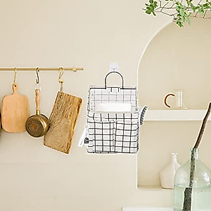 AIVIIN 3 Pack Upgrade Large Wall Hanging Waterproof Storage Caddy Bag, Over The Door Closet Organizer，Desktop Cotton Linen Hanging Storage Basket for Bedroom Bathroom Dormitory(Grey)