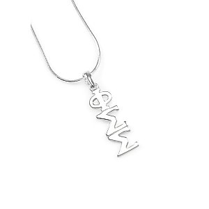 The Collegiate Standard Phi Sigma Sigma Sorority Sterling Silver Lavaliere Pendant