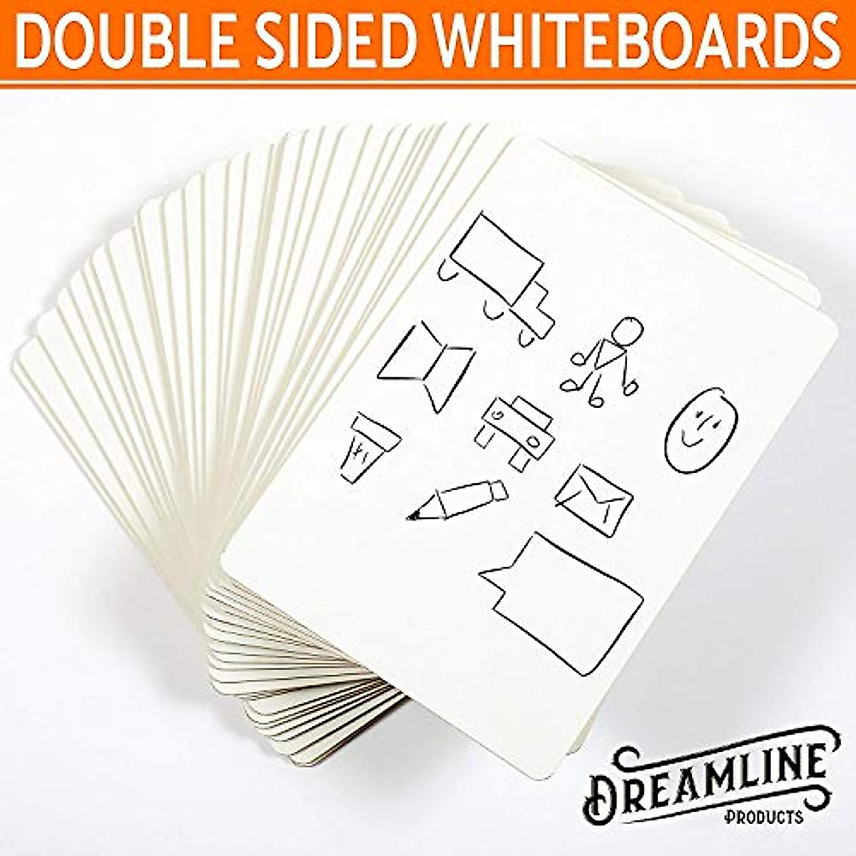 Dry Erase Boards [30pc Double Sided] Lapboards with ClearWipe Coating! Small White Boards - 9" x 12" Mini White Boards for Students, Classroom Teacher Supplies