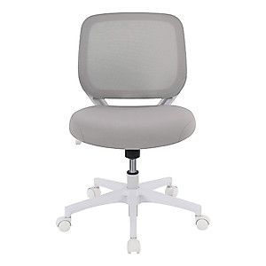Realspace® Adley Mesh/Fabric Low-Back Task Chair, Gray/White, BIFMA Compliant