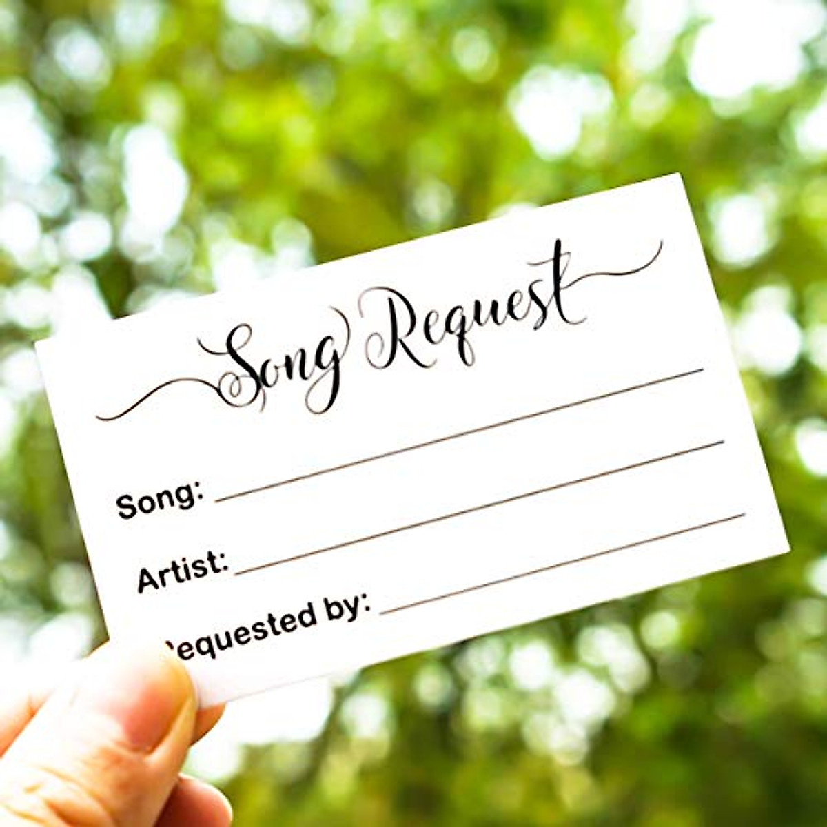 RXBC2011 100 Song Request Cards Play Song at Wedding Reception Prom Dance Party Band DJ Karaoke Music Suggestion Note
