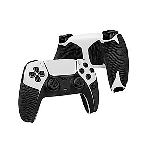 TALONGAMES Controller Grips Compatible with Playstation 5 DualSense, Anti-Slip, Sweat-Absorbent, Textured Skin kit, for PS5 Controllers Handle Grips, Buttons, Triggers, D-pad (Pro Version - Black)
