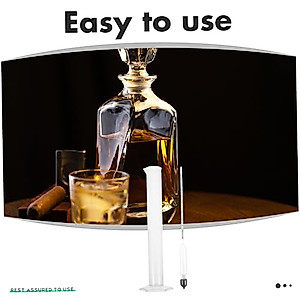 Garneck 3 Sets Wine Making Kit Hydrometer for Beer Brewing Alcoholmeter Tester Kit Compact Graduated Cylinder Household Alcohol Meter Convenient Alcohol Meter Hydrometer Beer Meter Glass