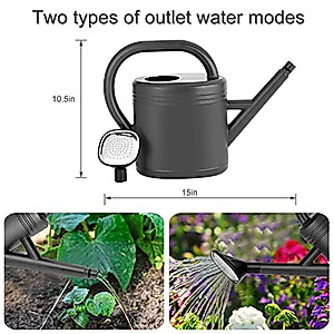 1 Gallon Watering Can for Indoor Plants, Garden Watering Cans Outdoor Plant House Flower, Large Long Spout with Sprinkler Head