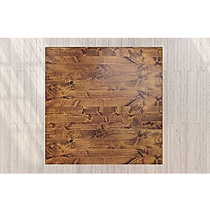 JAMES + JAMES Square Industrial Steel X Pedestal Table (46" x 46" Square, Tuscany Finish)