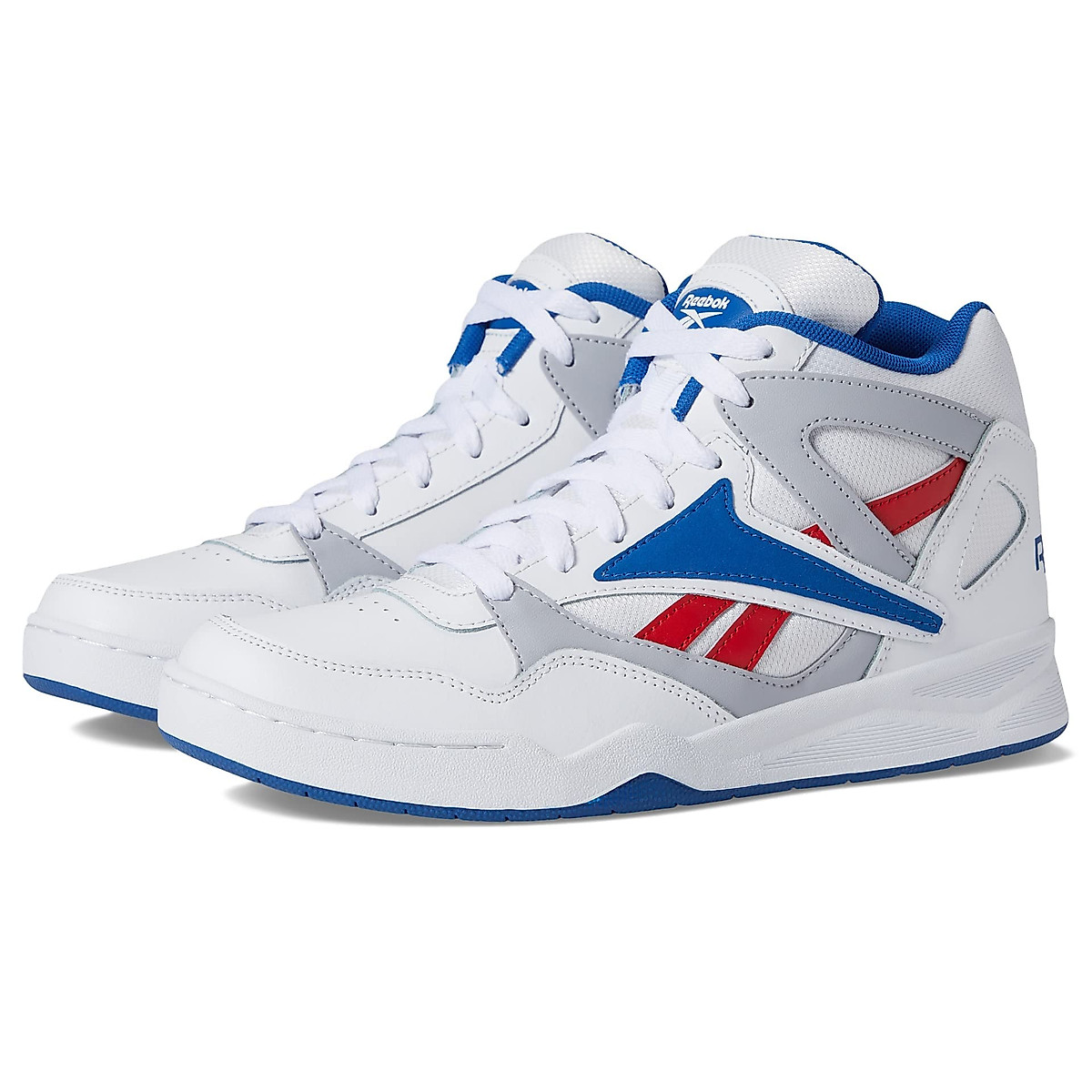 Reebok Unisex BB4590 High Top Basketball Shoe, White/Vector Blue/Vector Red, 11 US Men