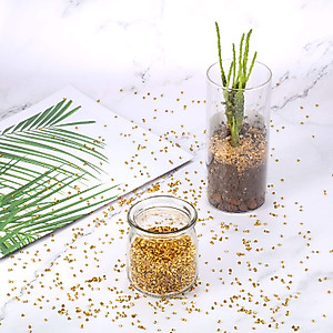 Bememo 10000 Clear Wedding Diamonds Table Scatter Confetti Crystals Diamonds Acrylic Gems for Table Centerpiece Masquerade Wedding Bridal Shower Decoration Vase Filler (Gold, 3 mm)