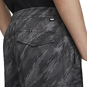 Nike Sportswear Men's AOP Woven Unlined Utility Pants Trousers (as1, Alpha, m, Regular, Regular, Black/Orange, Medium, Regular)