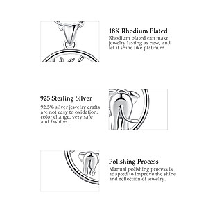 AEONSLOVE Elephant Necklace, 925 Sterling Silver, Mother Daughter Jewelry, Pendant, Women's, Gift