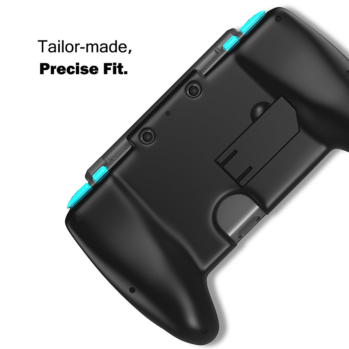 MoKo Handle Grip Compatible with Nintendo New 2DS XL, Anti-Slip Protective Grip with Stand Compatible with Nintendo New 2DS XL/LL (2017) - Black