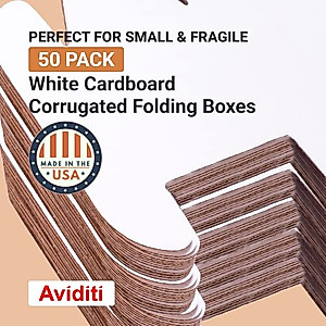 AVIDITI Shipping Boxes Small 12"L x 4"W x 3"H, 50-Pack | Corrugated Cardboard Box for Packing, Moving and Storage 12x4x3 1243