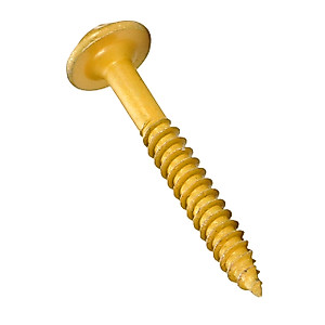 ARMOR TOOL Pocket Hole Screws - 1-1/4" Fine Thread Joinery Screws 100 Pack with Yellow Color Coat & Square Drive - AW-F-125-100