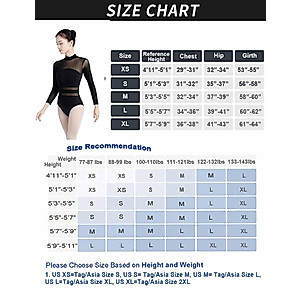 Daydance Turtleneck Long Sleeve Leotards for Women Ballet, Dance, Gymnastics, Aerial Yoga