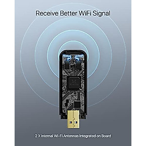 BrosTrend Linux USB WiFi Adapter 1200Mbps Supports Ubuntu, Mint, Kali, Debian, Kubuntu, Mate, Zorin, PureOS, Raspberry Pi 2+, Windows 11, USB3.0 Wireless Dual Band Wi-Fi 5GHz/867Mbps + 2.4GHz/300Mbps
