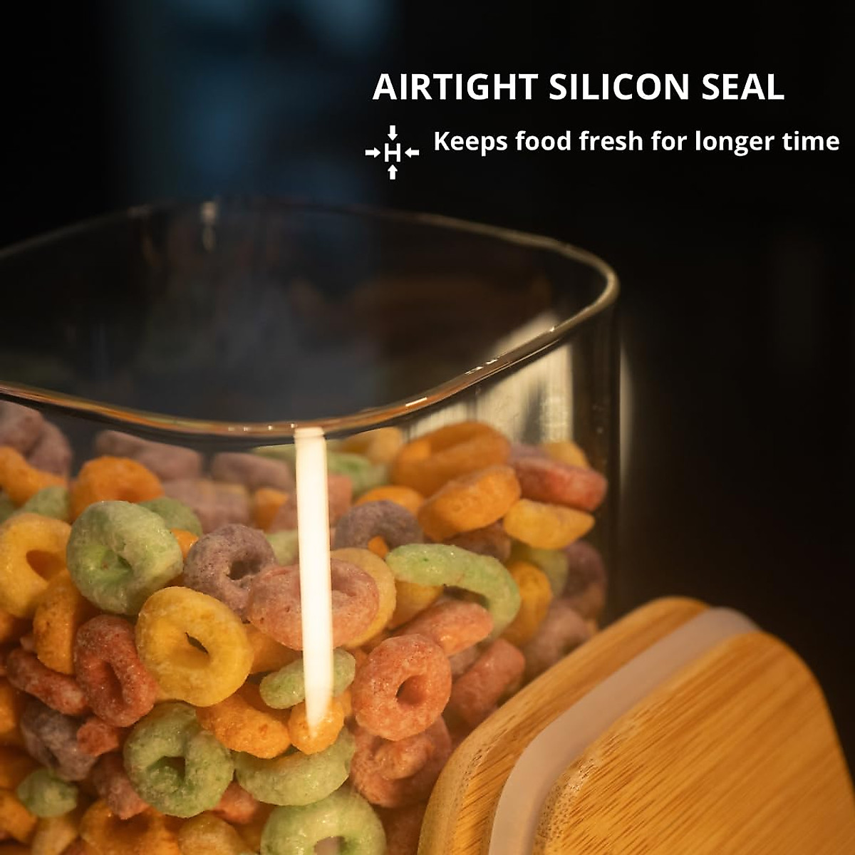 LUNI SALES - Glass Jar with Lid - Airtight Food Storage Containers - Glass Canisters - Kitchen Storage Containers - Glass Food Storage Containers with Lids - Food Storage Jars - Set of 4